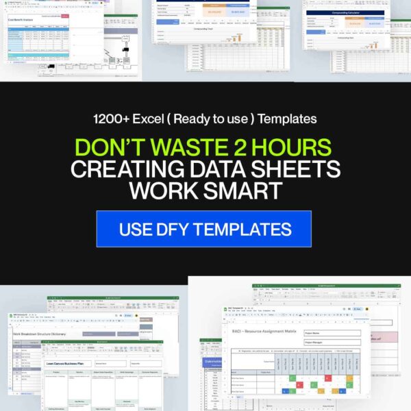 1200+ Ready-To-Use Excel Sheet Templates With Reselling Rights (Instan ...